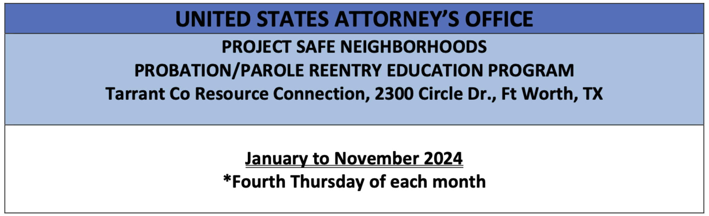 Project Safe Neighborhood | One Safe Place